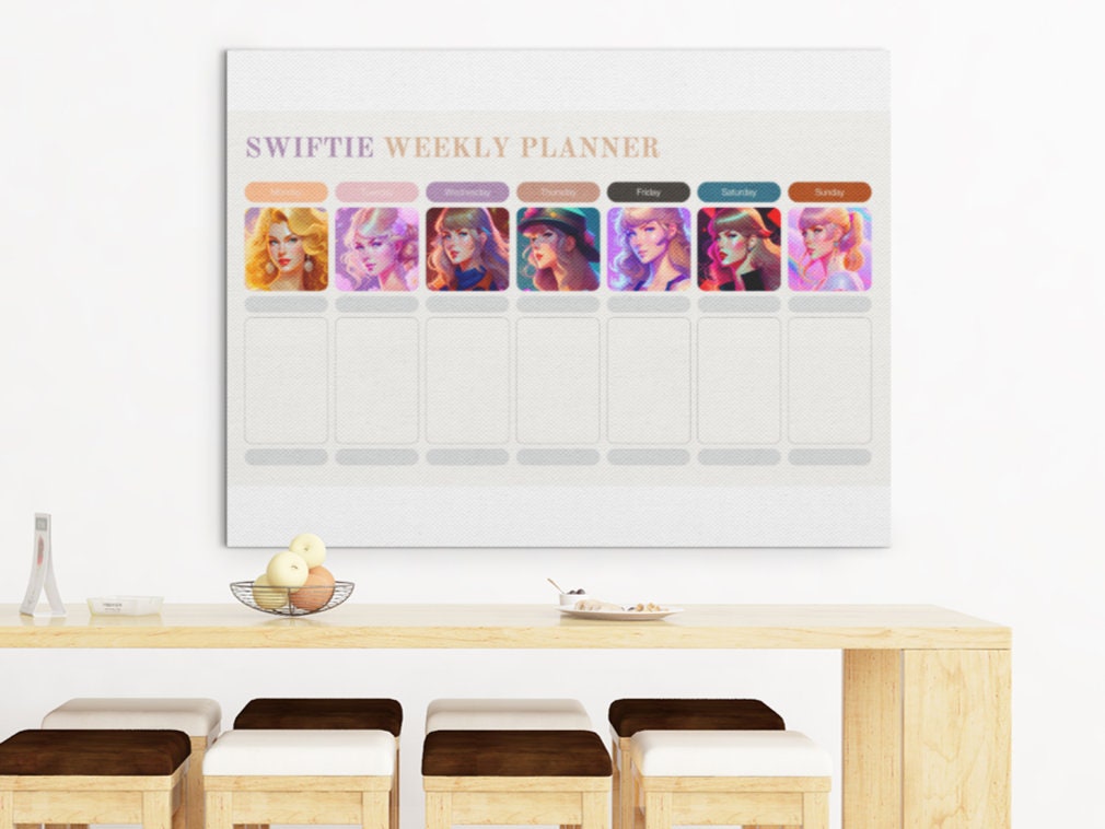 Taylor Swift Calendar Printable Planner Taylor Swift Weekly - Etsy
