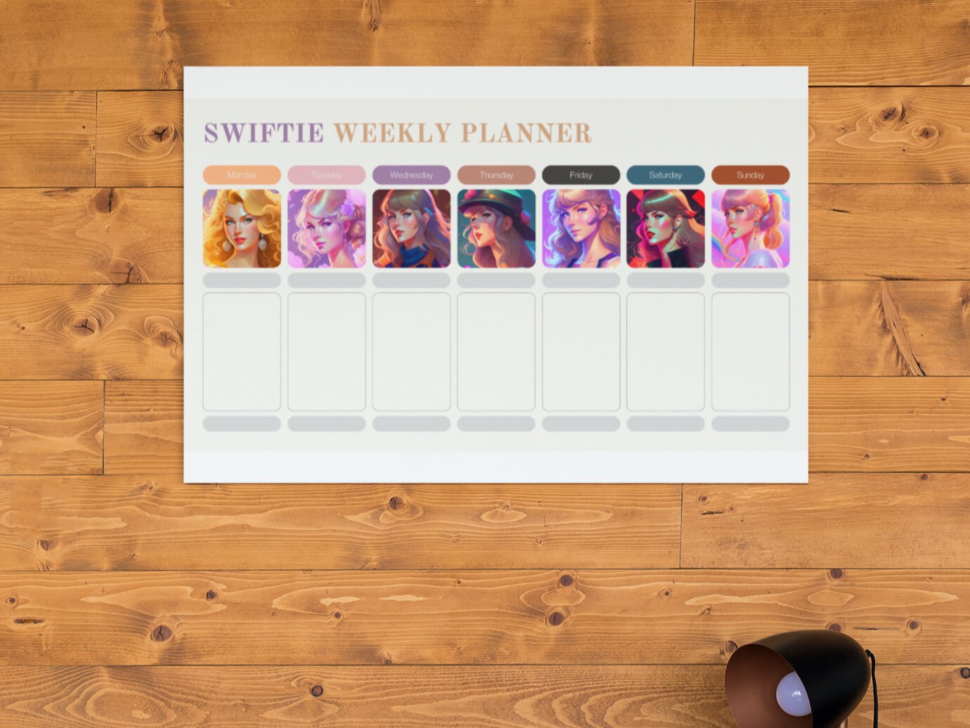 Taylor Swift Calendar Printable Planner Taylor Swift Weekly - Etsy