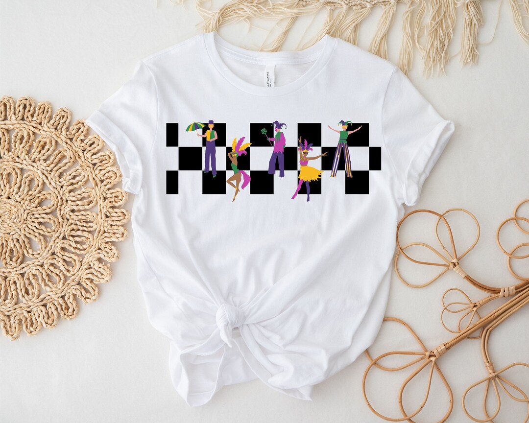 Retro Sublimation Design, Checkered PNG, Parade, Mardi Gras Digital ...