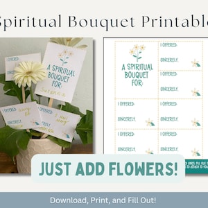 Printable Spiritual Bouquet Catholic Gift for Moms Catholic Mother's ...