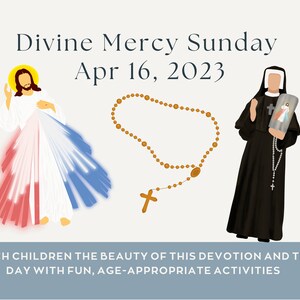 Divine Mercy Activity Pack DIGITAL DOWNLOAD (st. Faustina Coloring ...