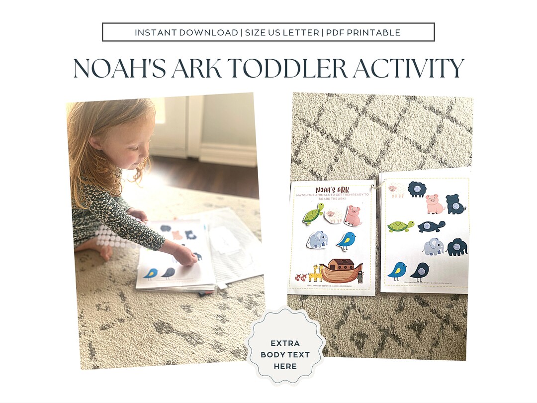 Noah's Ark Printable Catholic Kids Matching Game Noah's Ark Bible ...