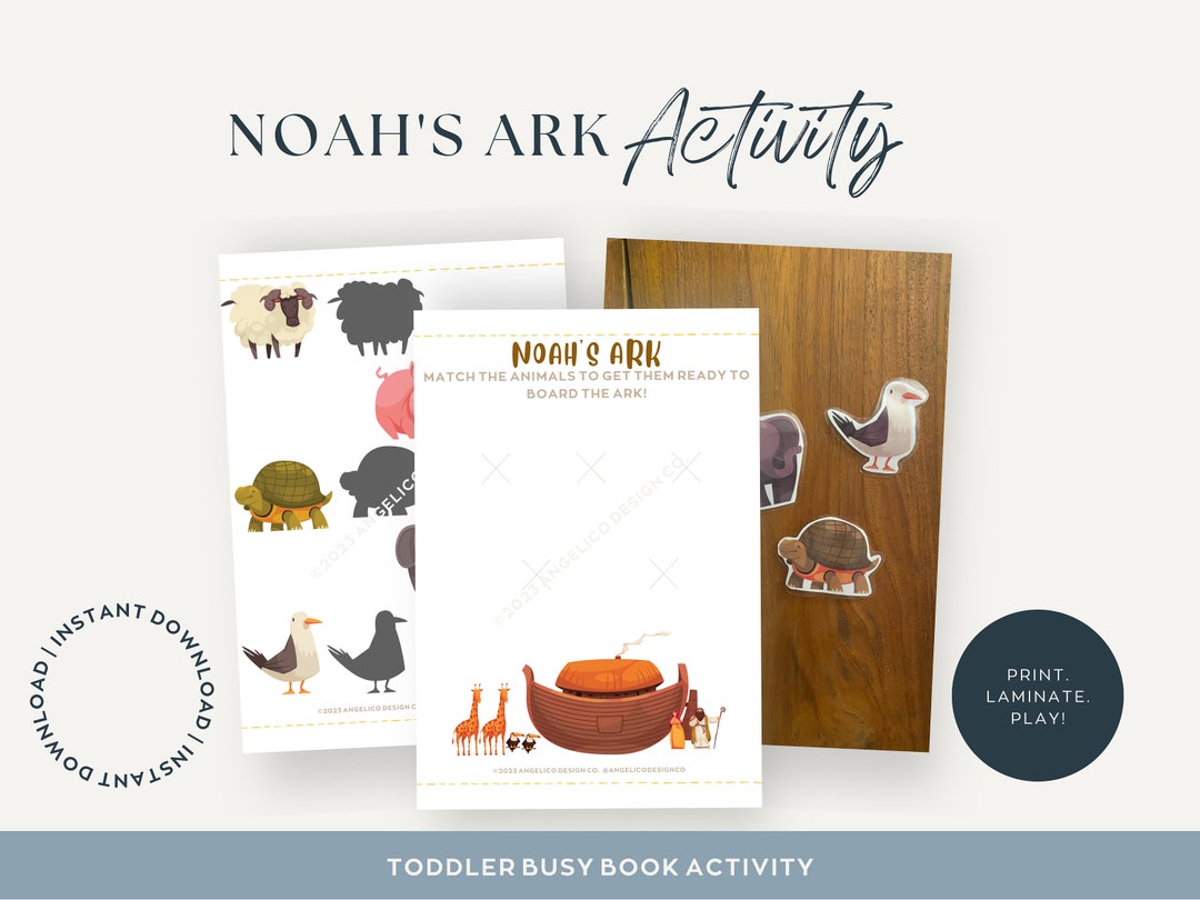 Noah's Ark Printable Catholic Kids Matching Game - Etsy