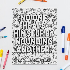 Catholic Adult Coloring Pages Catholic Women's Saint Quote - Etsy