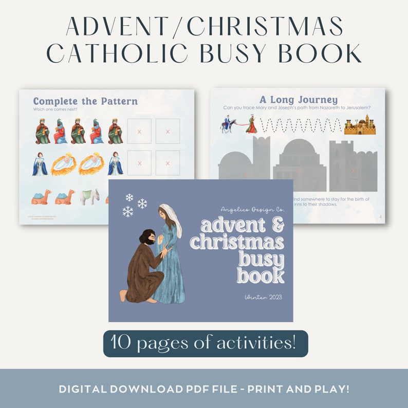 Catholic Kids Activity Advent Busy Book Christmas Busy Book Catholic ...