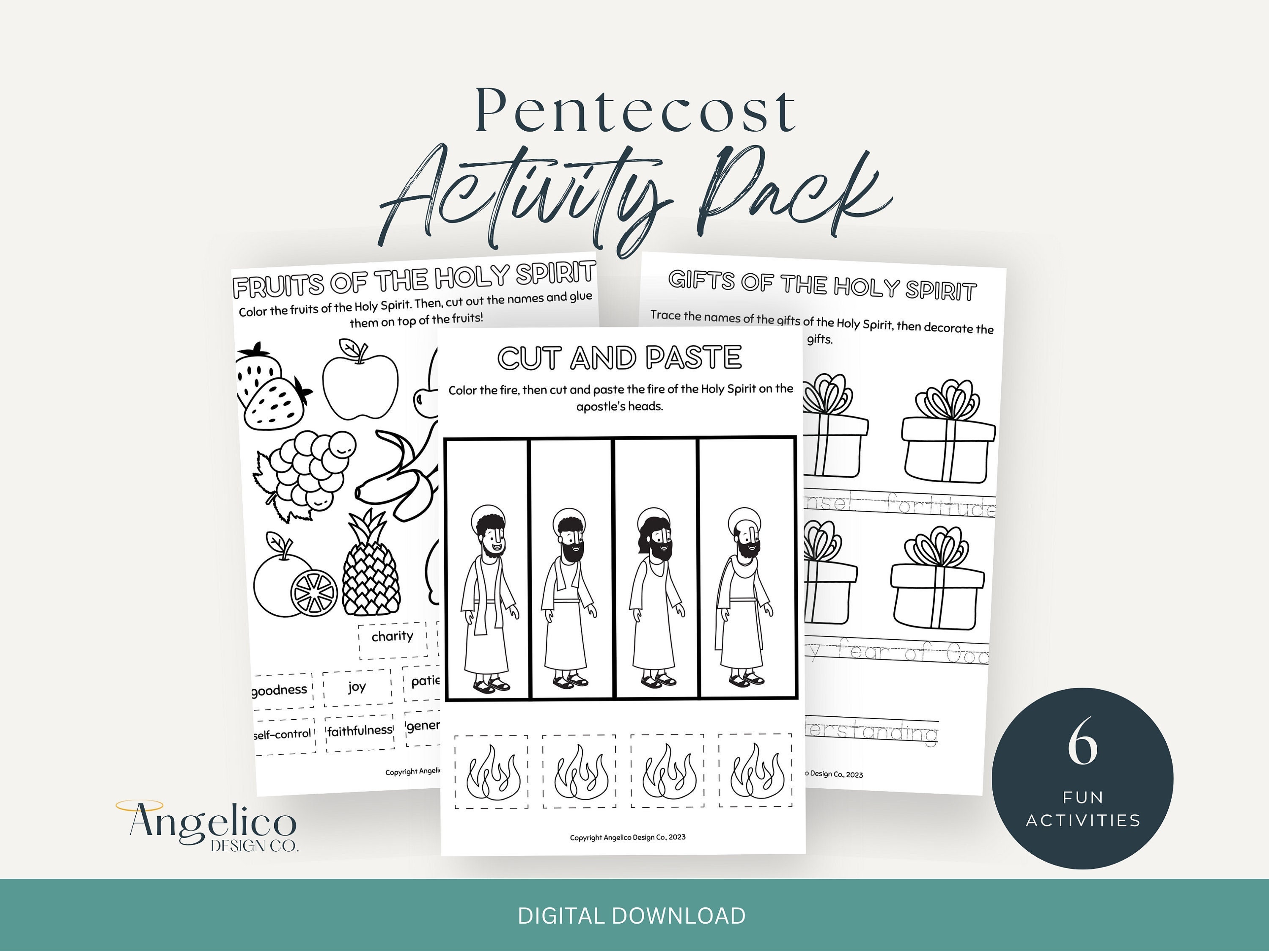 Pentecost Activity Pack for Children Learn About the Holy - Etsy
