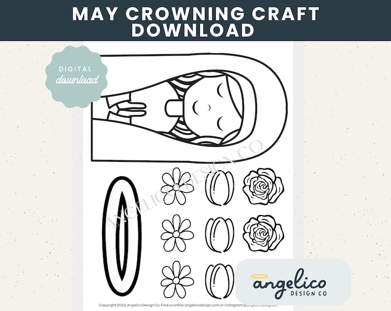 DIGITAL DOWNLOAD May Crowning Catholic Craft Catholic Craft for ...