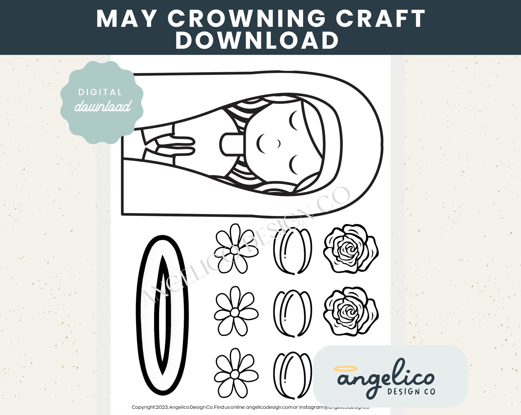 DIGITAL DOWNLOAD May Crowning Catholic Craft Catholic Craft for ...