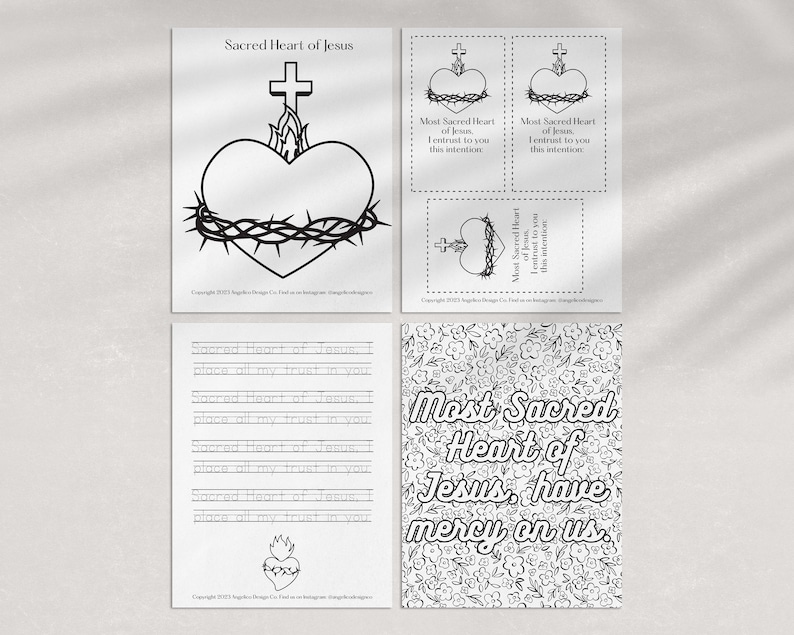Sacred Heart of Jesus Coloring Pages Sacred Heart Coloring Worksheets ...