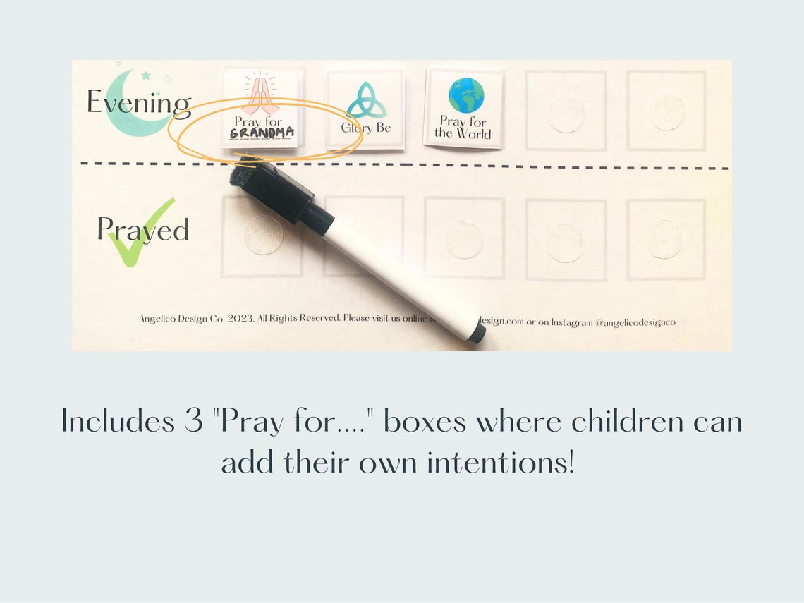 Kids Daily Prayers Chart Catholic Kids Prayer Printable Daily Prayer ...