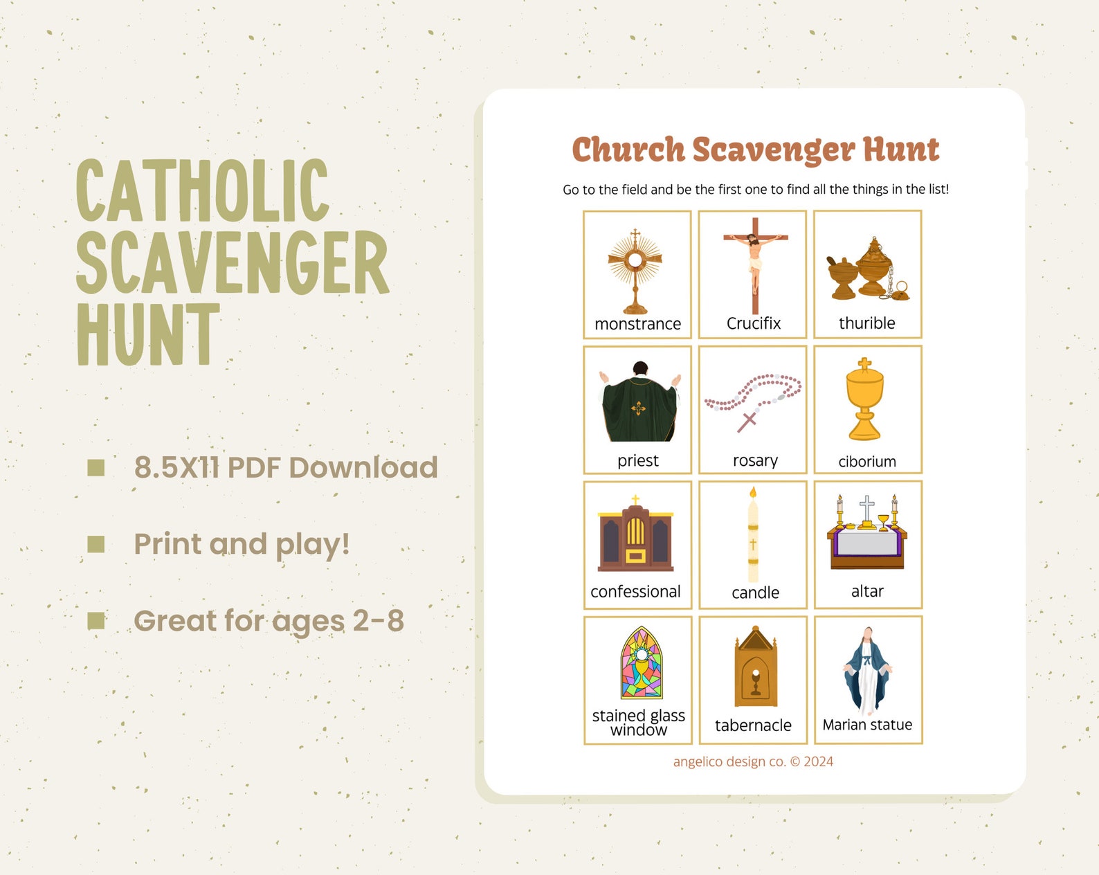 Catholic Church Scavenger Hunt Catholic Scavenger Hunt Download ...