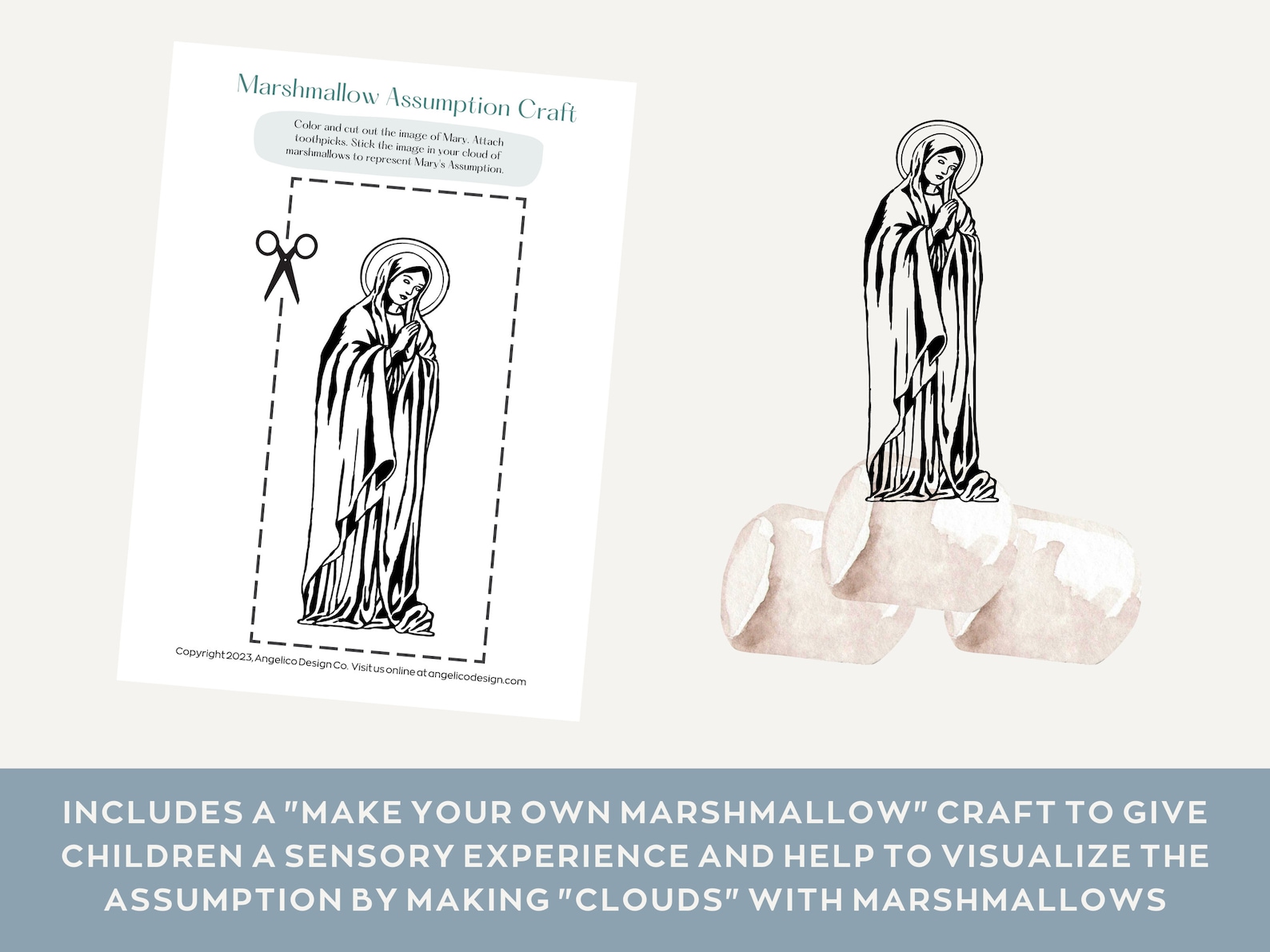 Assumption of Mary Activity Pack, Catholic Kids Activity Assumption ...