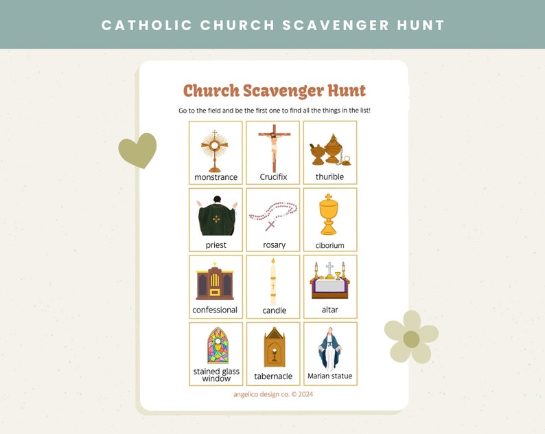 Catholic Church Scavenger Hunt Catholic Scavenger Hunt Download ...