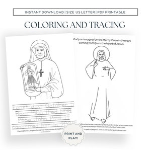 Divine Mercy Activity Pack DIGITAL DOWNLOAD (st. Faustina Coloring ...