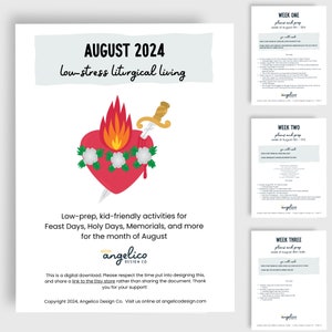 August Catholic Saint Day Activities, Catholic Homeschool Activity ...