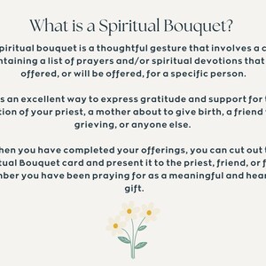 Printable Spiritual Bouquet Catholic Gift for Moms Catholic Mother's ...