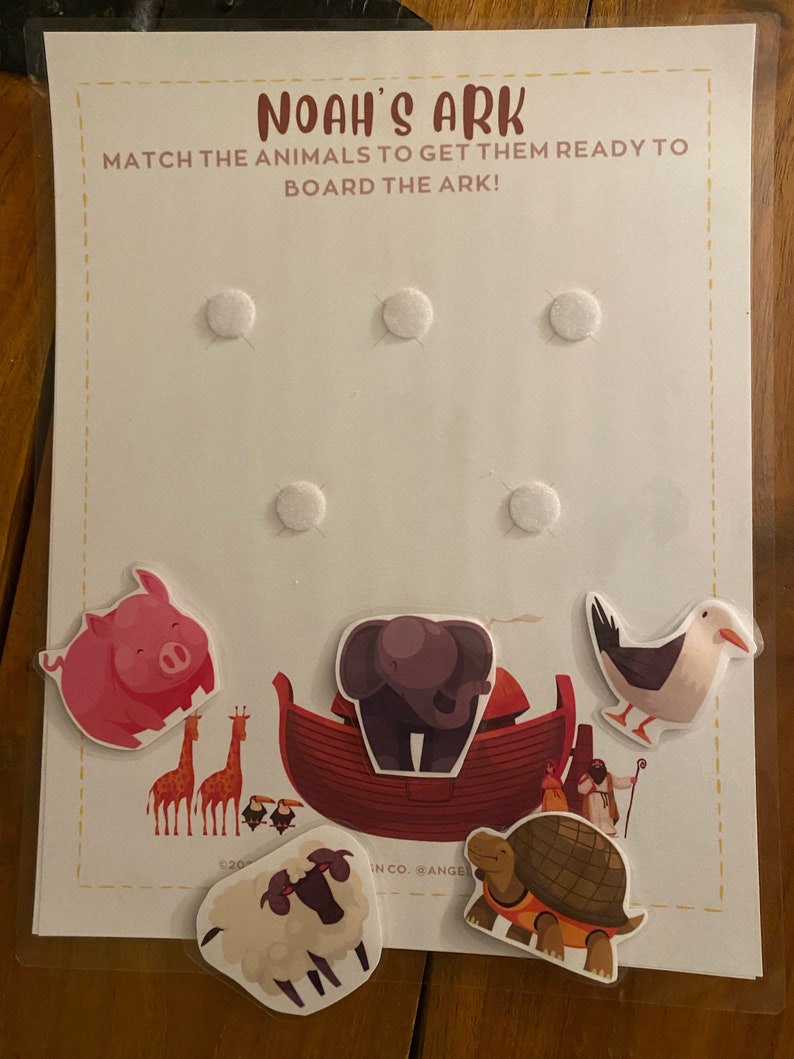 Noah's Ark Printable Catholic Kids Matching Game - Etsy