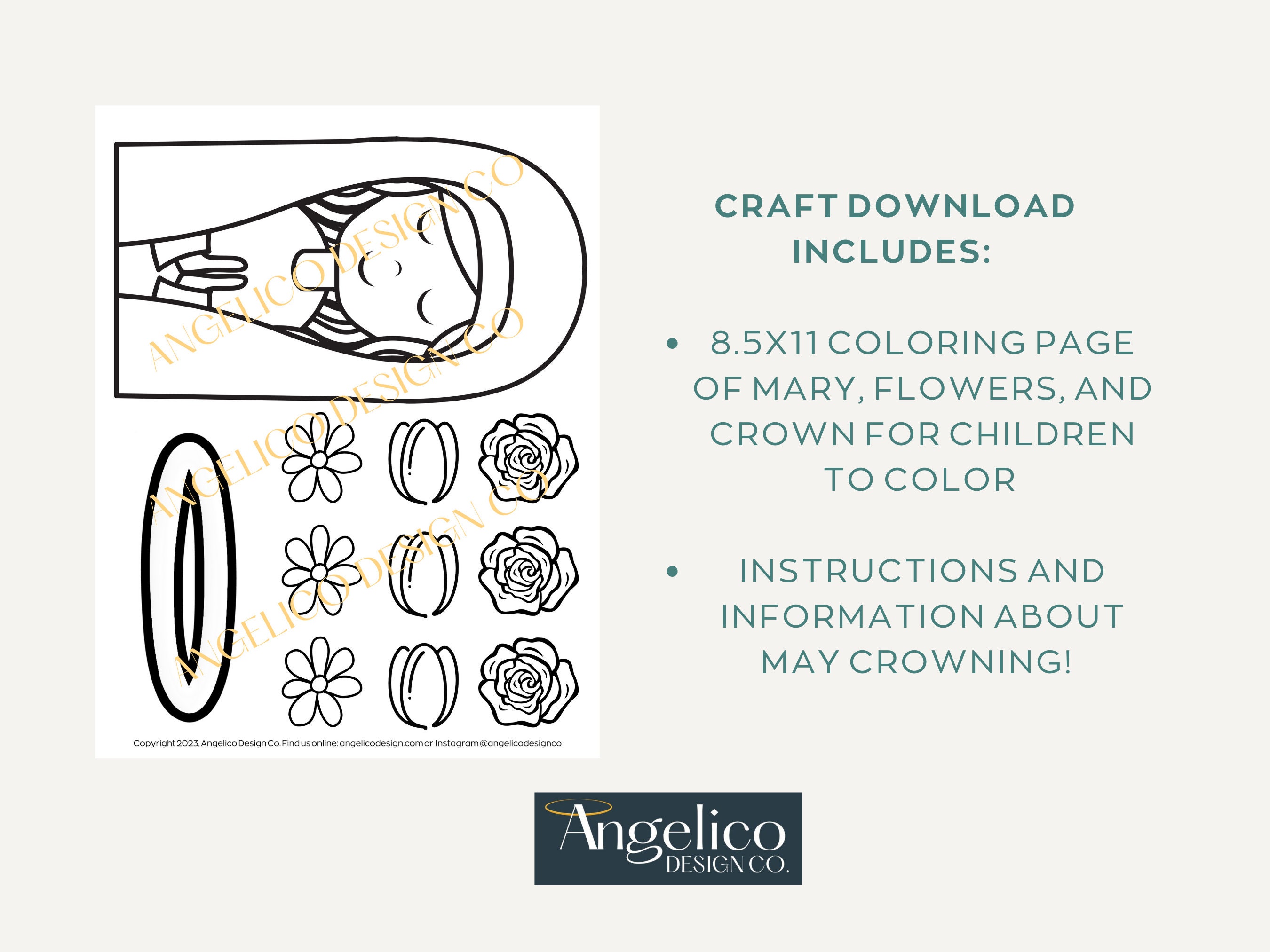 DIGITAL DOWNLOAD May Crowning Catholic Craft Catholic Craft for ...