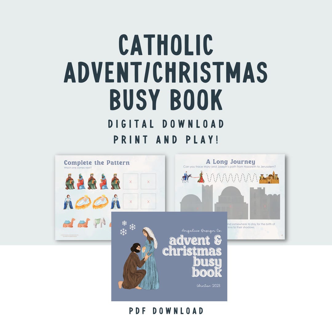 Catholic Kids Activity Advent Busy Book Christmas Busy Book Catholic ...