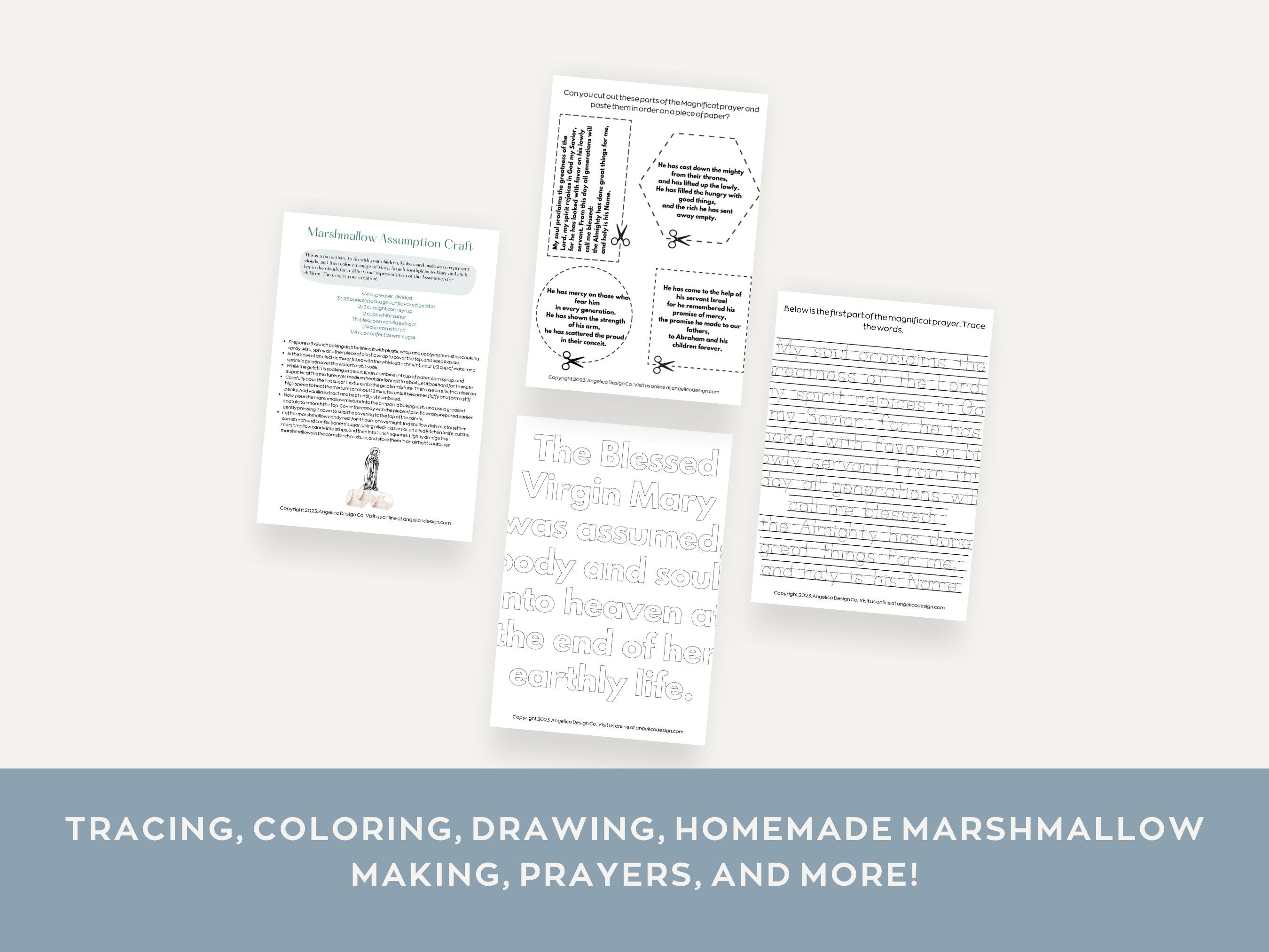 Assumption of Mary Activity Pack, Catholic Kids Activity Assumption ...