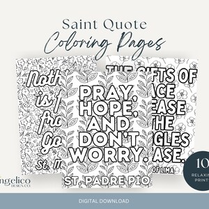 Catholic Adult Coloring Pages Catholic Women's Saint Quote - Etsy