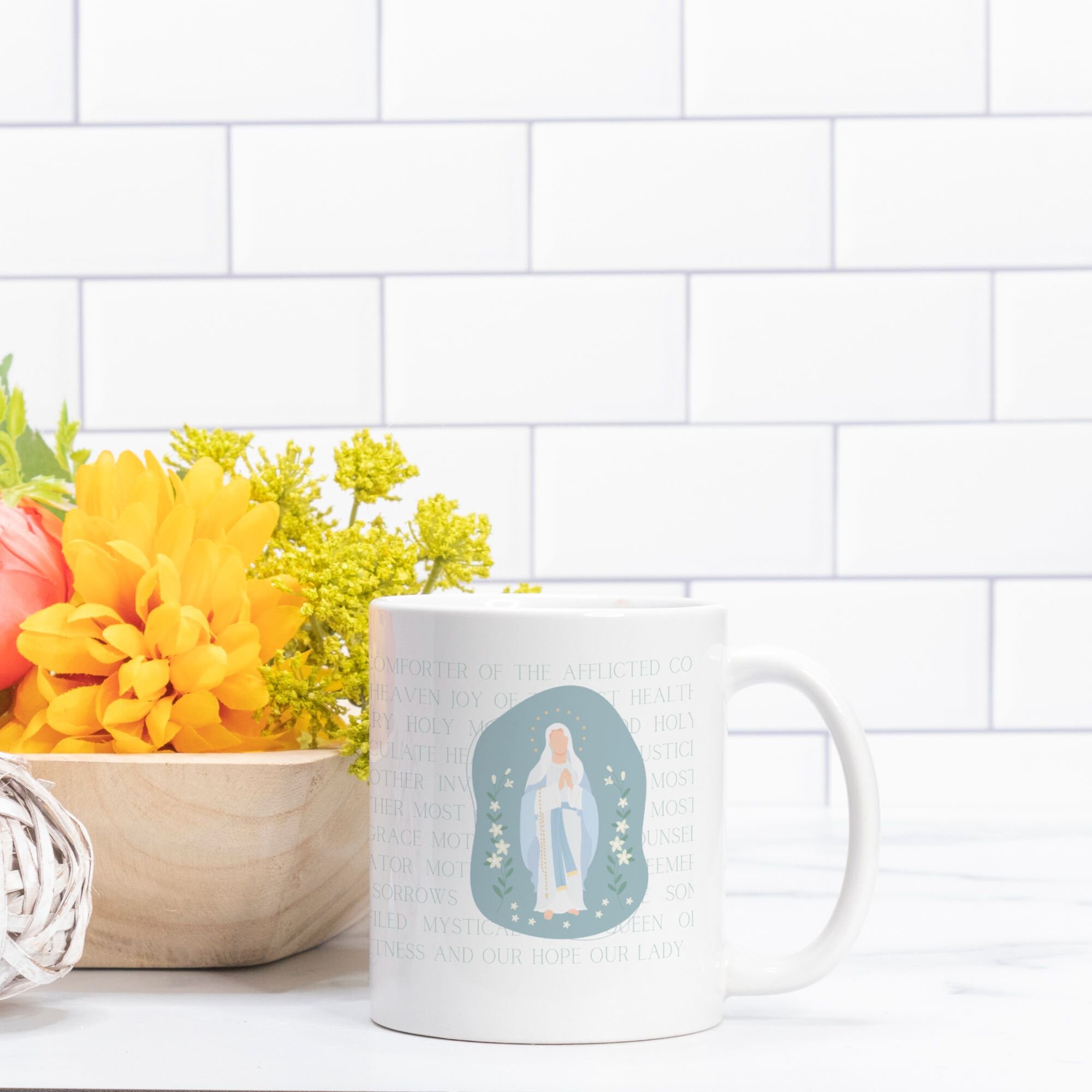 Names of Mary Coffee Mug Catholic Mother's Day Gift Catholic Bridal ...