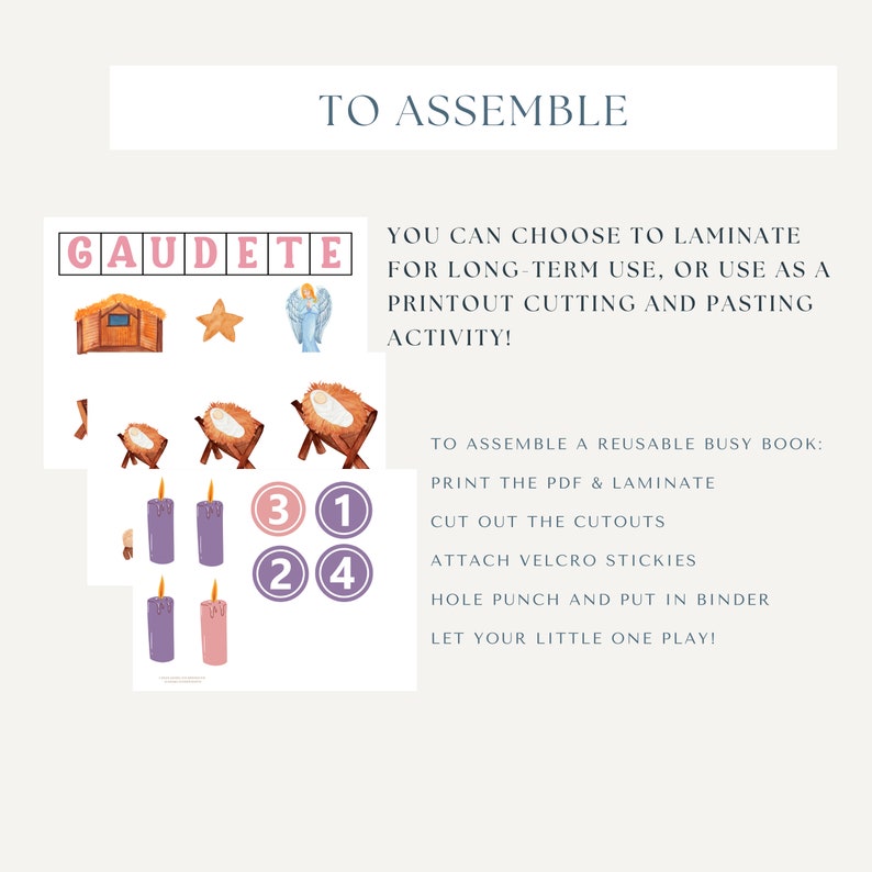 Catholic Kids Activity Advent Busy Book Christmas Busy Book Catholic ...