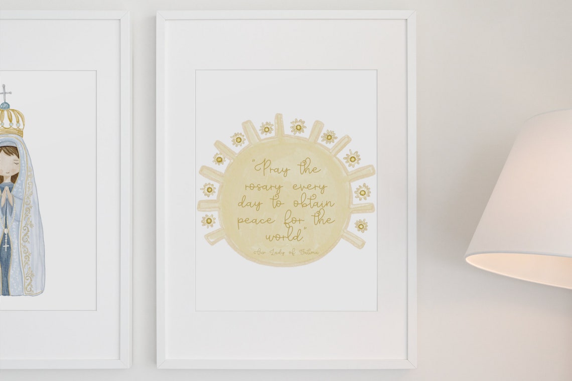 Digital Download Fatima Nursery Wall Art Our Lady of Fatima Kid's Wall ...