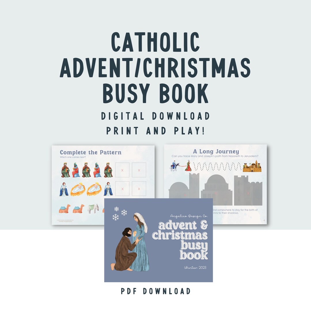 Advent Busy Book Christmas Busy Book Catholic Toddler Activity ...