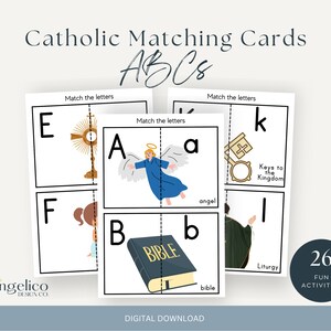 Catholic Preschool Letter Matching Cards Kindergarten Letter Match ...