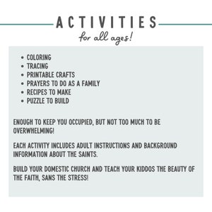 August Catholic Saint Day Activities, Catholic Homeschool Activity ...