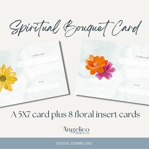 Catholic Spiritual Bouquet Card Digital Download Spiritual Bouquet ...