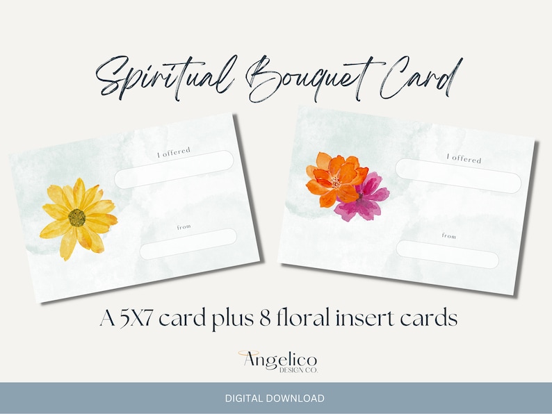 Catholic Spiritual Bouquet Card Digital Download Spiritual - Etsy