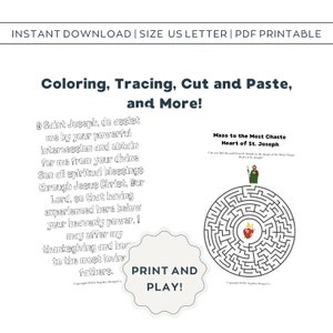 St. Joseph Coloring Pack Catholic Saint Joseph Coloring Pages Catholic ...