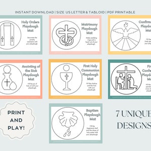 Catholic Sacraments Playdough Mat Set - Digital Download Catholic ...