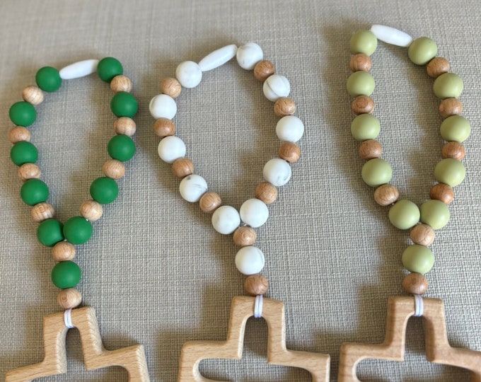 Silicone Rosary, Baby and Child's First Rosary, Baptism Gift, Sensory ...