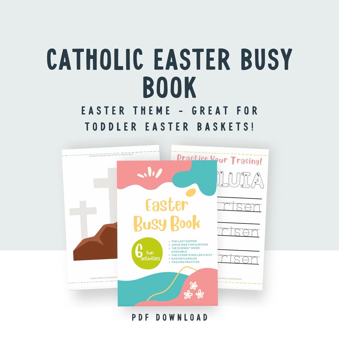Printable Easter Catholic Busy Book Catholic Toddler Activity Book ...
