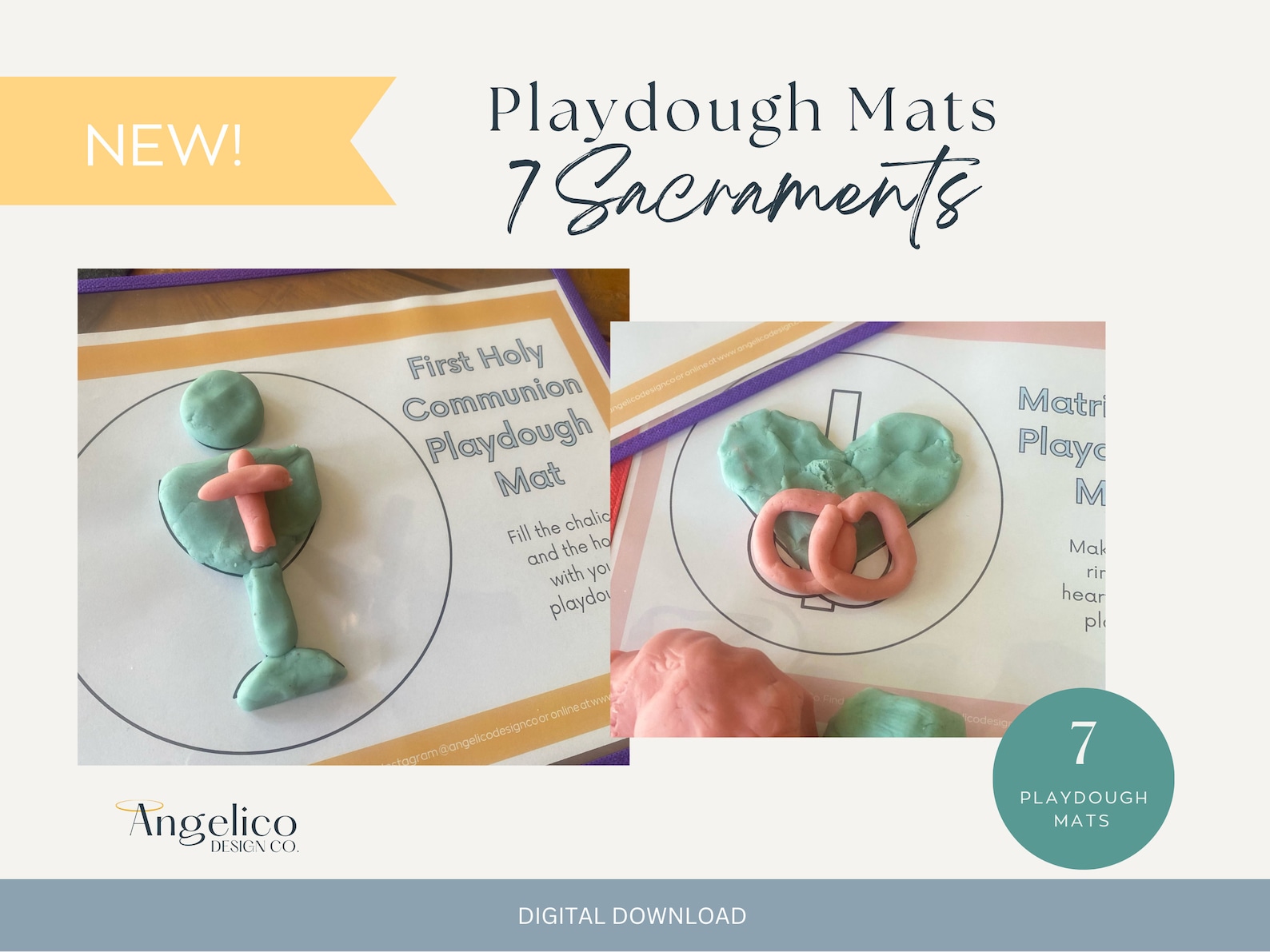 Catholic Sacraments Playdough Mat Set Digital Download - Etsy