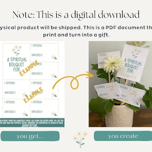 Printable Spiritual Bouquet Catholic Gift for Moms Catholic Mother's ...