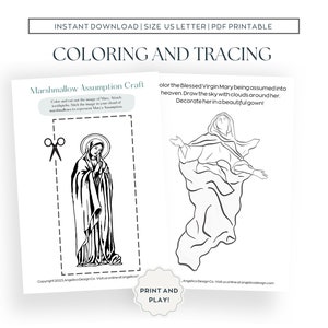 Assumption of Mary Activity Pack, Catholic Kids Activity Assumption ...