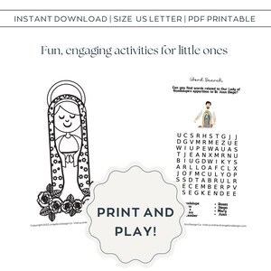 Our Lady of Guadalupe Activity Pack, Catholic Toddler Catholic ...