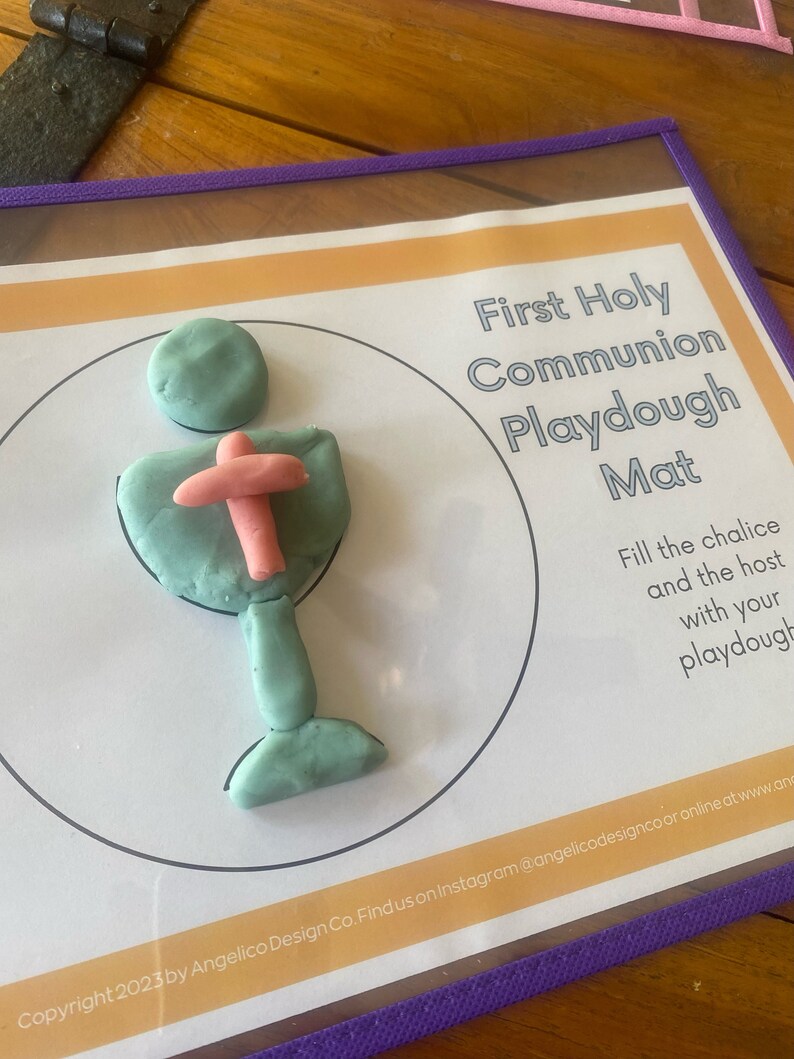 Catholic Playdough Mat Digital Download Catholic Preschool Kindergarten ...