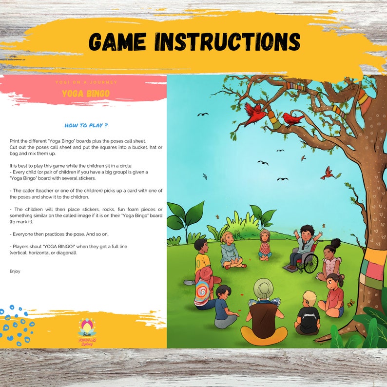 Kids Yoga Bingo Cards, Poses Flashcards (digital Print) - Etsy Australia