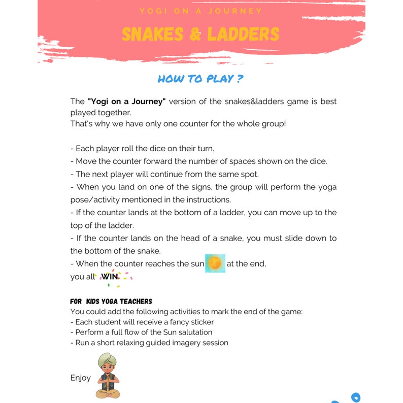 Snakes & Ladders - Yoga Game (digital Print) - Etsy