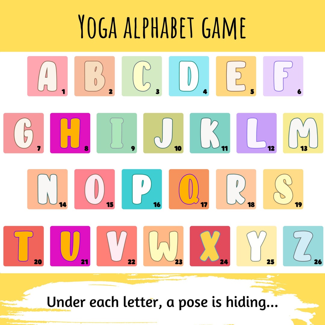 Yoga Alphabet Game ( Digital) - Etsy