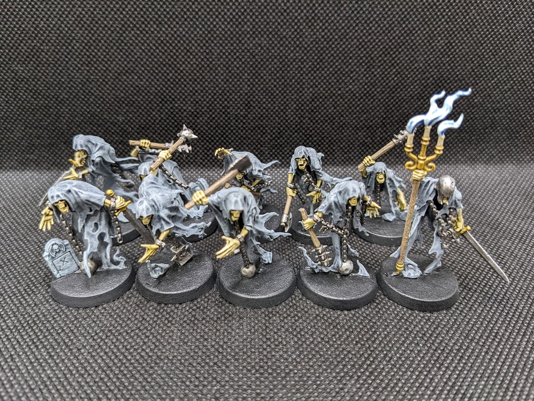 Set of 10 Skeletal Ghouls Painted Miniatures Warhammer Age - Etsy