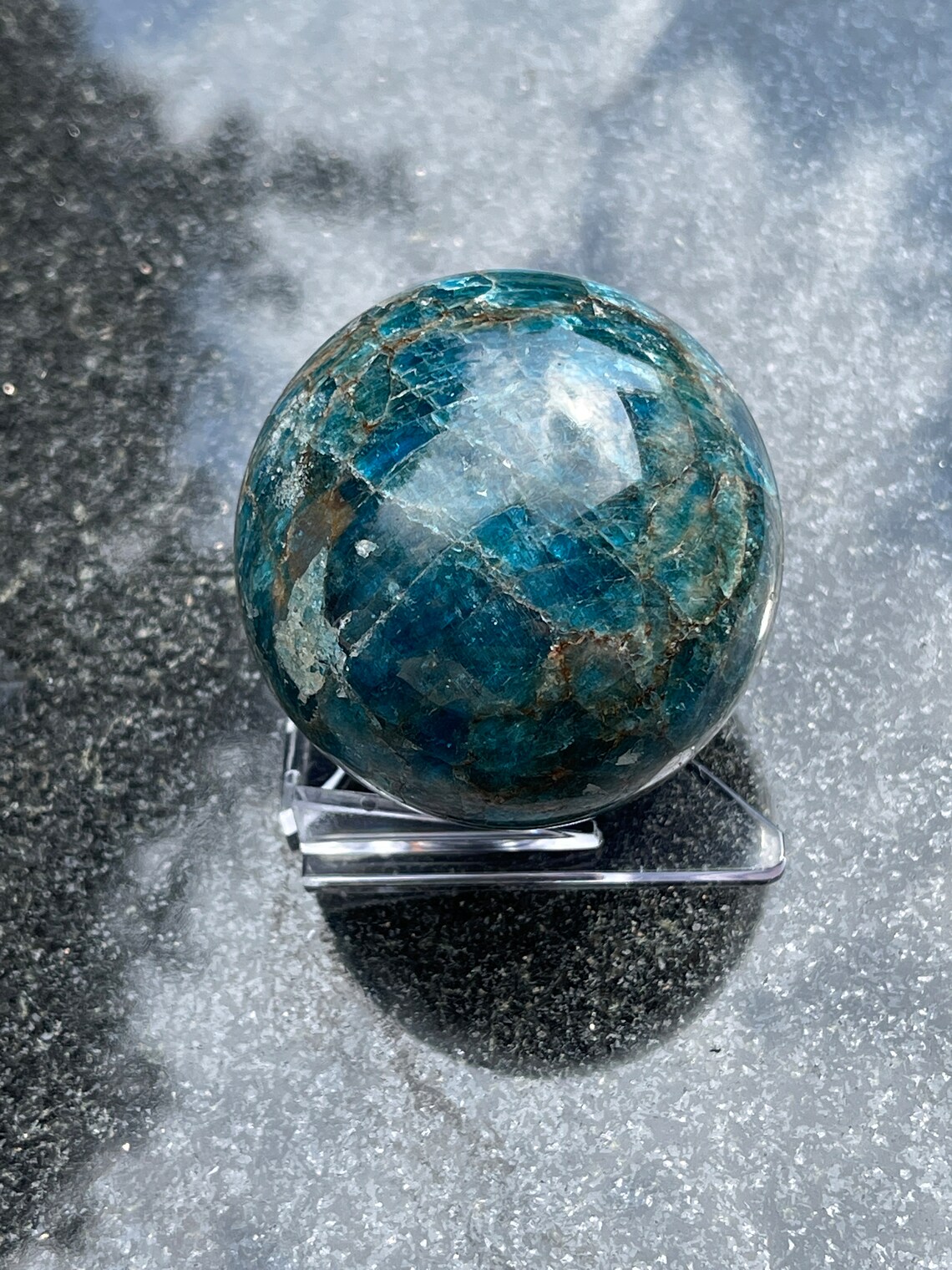 Ocean Blue Apatite Sphere - Etsy