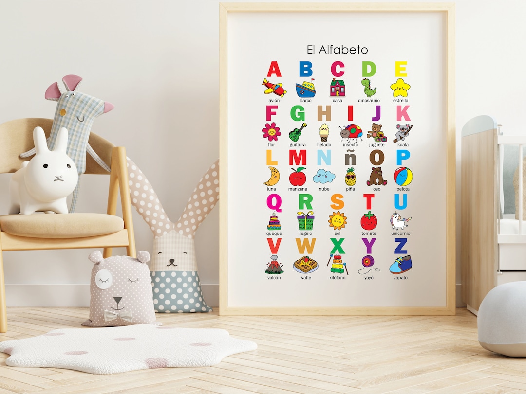 Spanish Alphabet ABC Printable - Instant Download Wall Art for Kids ...