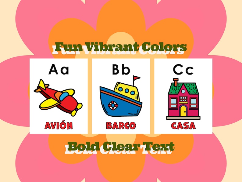 Spanish Alphabet Posters for Kids - Vibrant Educational Classroom Decor ...
