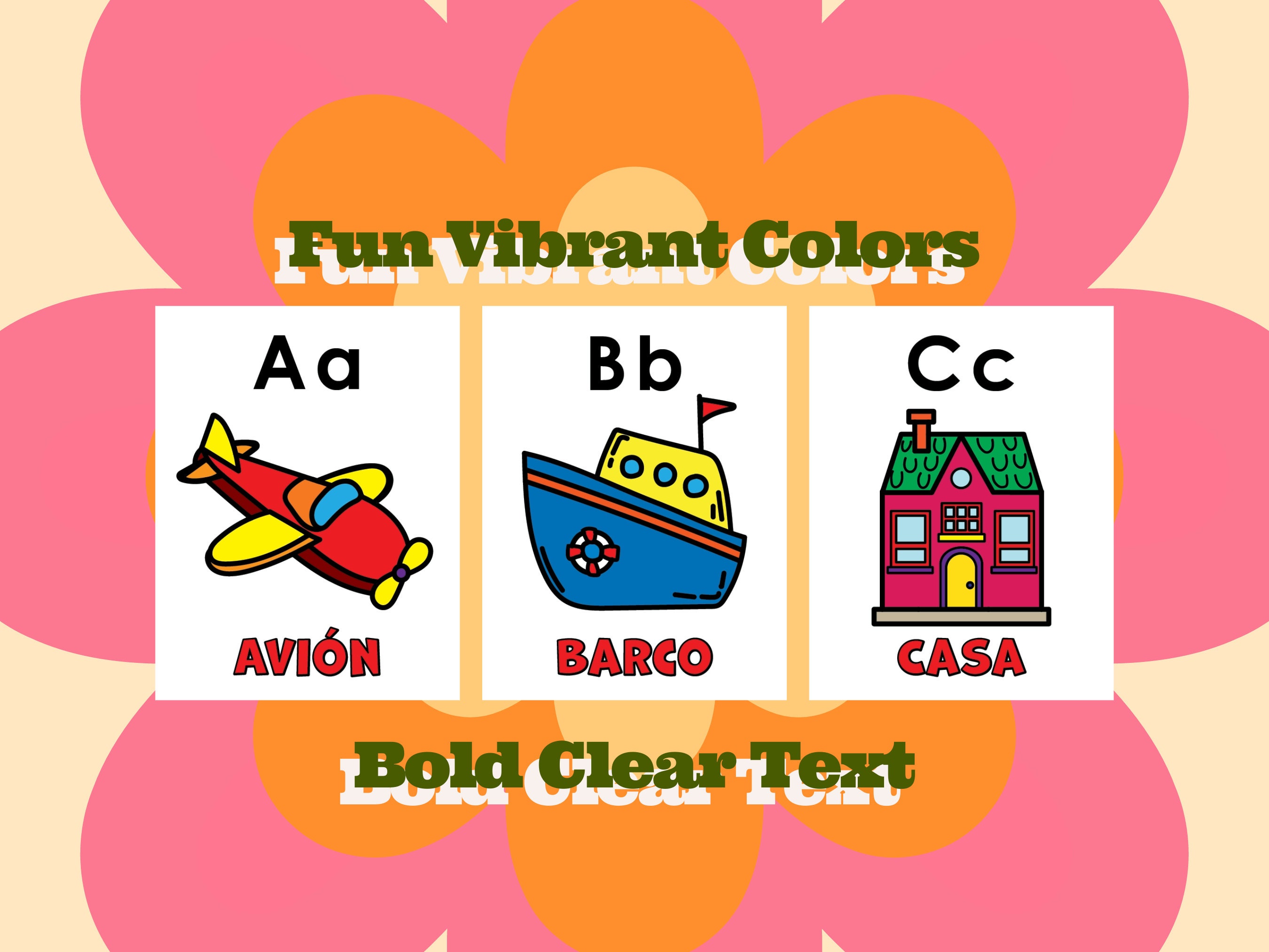 Spanish Alphabet Posters for Kids - Vibrant Educational Classroom Decor ...